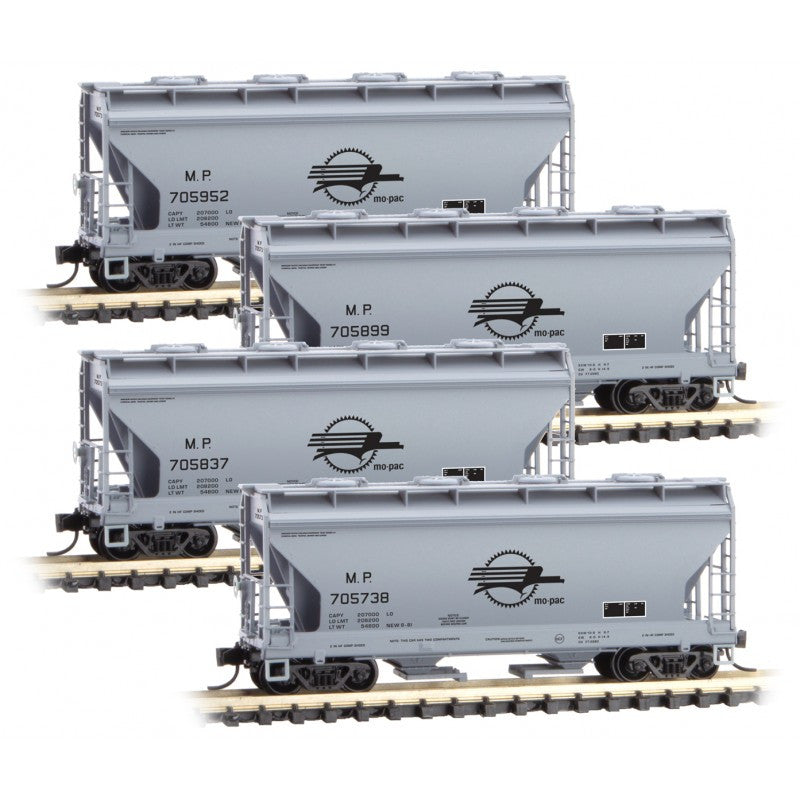 MICRO TRAINS 993 00 170 MP - Missouri Pacific 4 Car Runner pack (SCALE – YankeeDabbler