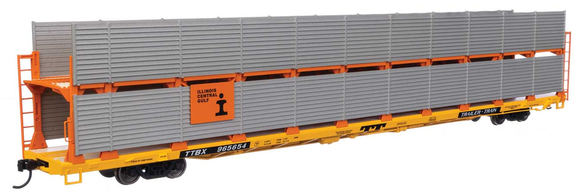 Walthers 8116 89' Flatcar w/Bi-Level Shielded Auto Rack - Ready to Run – YankeeDabbler