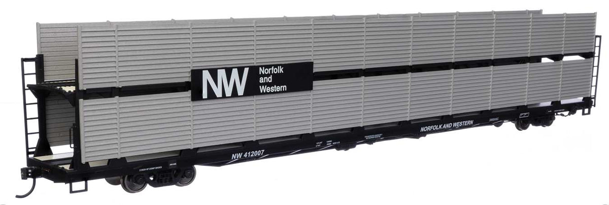 Walthers 8121 89' Flatcar w/Bi-Level Shielded Auto Rack - Ready to Run – YankeeDabbler