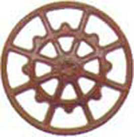 Kadee 2030 Ajax Type Brake Wheels pkg(8) -- Red Oxide HO Scale ...
