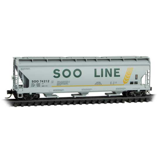Micro Trains 094 00 155 ACF 3-Bay Center Flow Covered Hopper with Elon ...