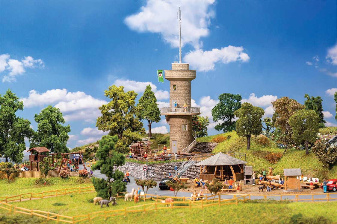 Faller 190036 Adventure Playground Set -- Kit - Observation Tower, Kio ...