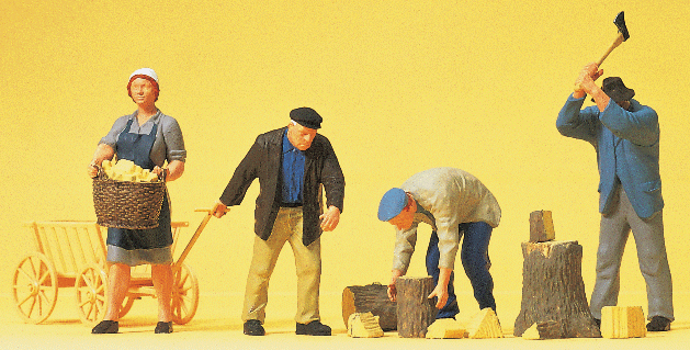 Preiser 10539 Working People -- People On the Farm HO Scale – YankeeDabbler