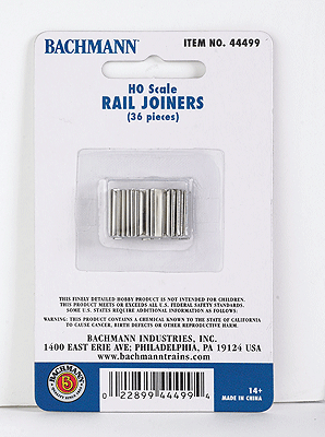 44499 Bachmann / E-Z Track Rail Joiner 36 Pieces (Scale=HO) 160-44499 ...