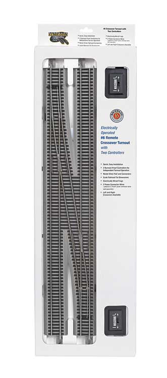 44575 Bachmann / E-Z Track NS Remote Crossover Turnout #6 Left (Scale ...