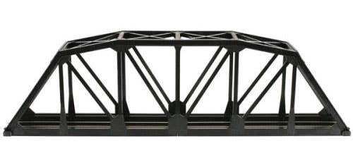 Atlas 888 18" Through Truss Bridge Kit w/Code 100 Track -- Black HO Sc ...