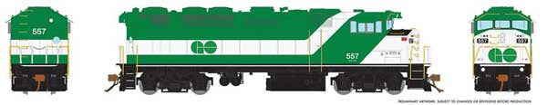 Rapido 19506 GMD F59PH - GO Transit #559 (Late; green, white) LokSound ...
