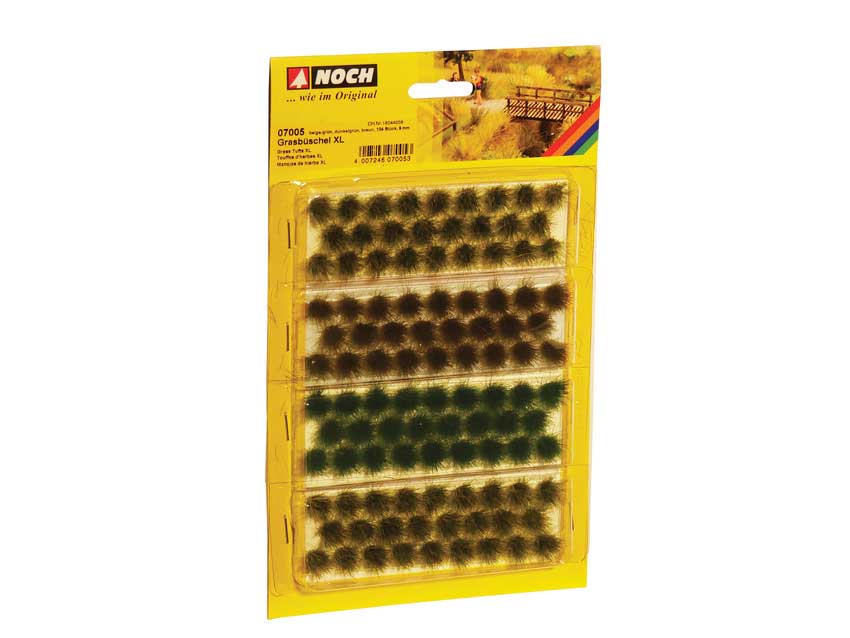 Noch 07005 Grass Tufts XL -- Beige-Green, Dark Green, Brown 3/8" 9mm F ...
