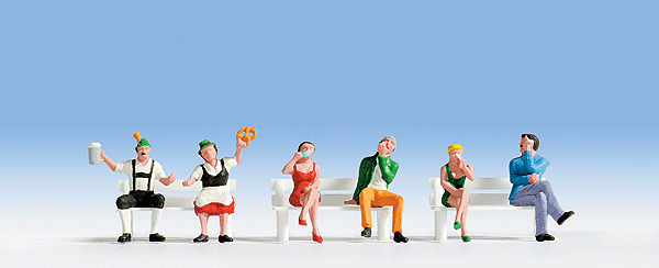 Noch 15536 Seated People -- Set #4 pkg(6) HO Scale – YankeeDabbler