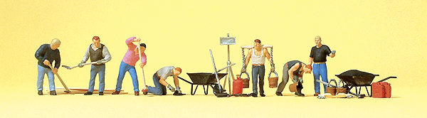 Preiser 10546 Working People -- Road Workers w/Accessories HO Scale ...