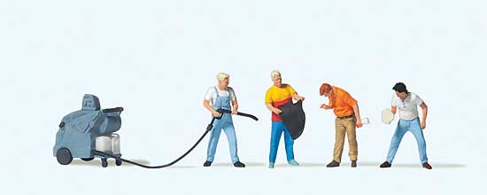 Preiser 10708 At the Car Wash -- 4 Men, 1 Power Washer HO Scale ...