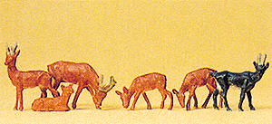 Preiser 4178 Animals -- Reindeer (Set #2) pkg(6) HO Scale – YankeeDabbler