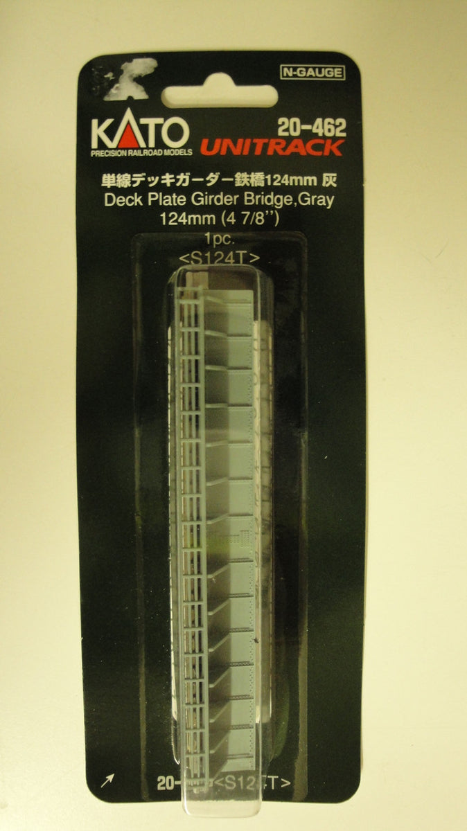 Kato 20-462 124mm (4 7/8") Deck Plate Girder Bridge, Gray; N Scale, 20 ...