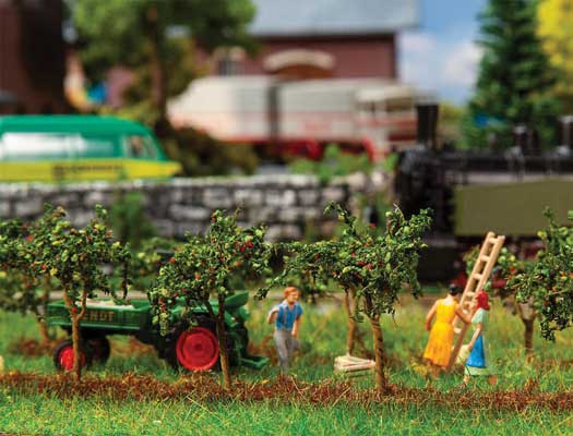Faller 181359 Small Apple Trees -- 1-3/4" 4.5cm Tall pkg(10) HO Scale ...