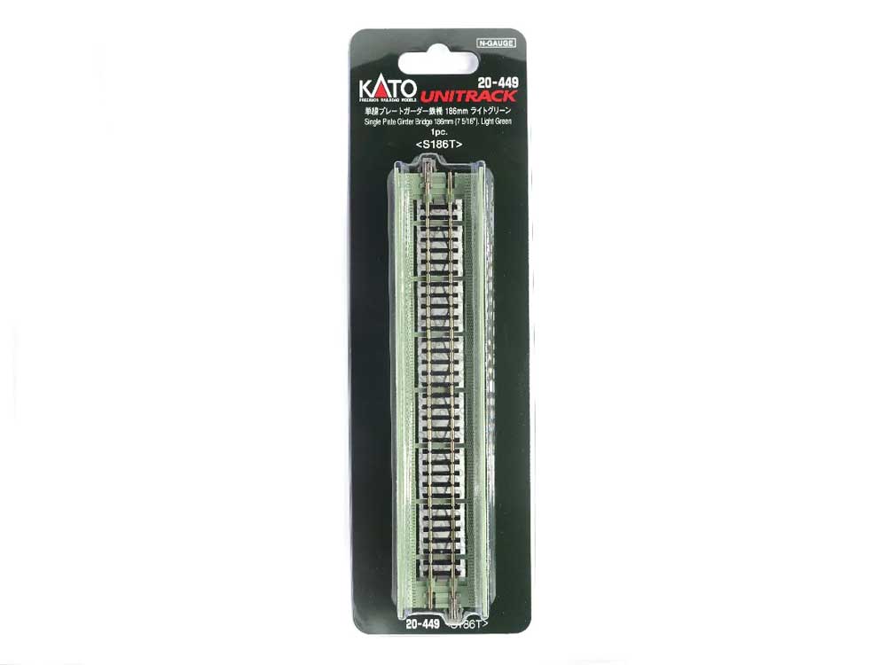 Kato 20-449 Plate Girder Bridge - Unitrack -- Light Green 18.6cm N Sca ...