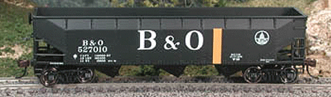 Bowser 40331 70-Ton Offset Hopper - Baltimore & Ohio #527075 (black, w ...