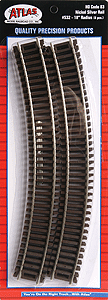 532 Atlas Code 83 Snap Track - 18" Radius package of 6 Curved Sections ...