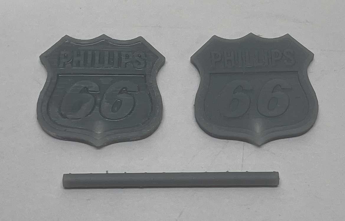 Phoenix 30649 Phillips 66 Gas Station Sign w/Pole -- Unpainted 3D Prin ...