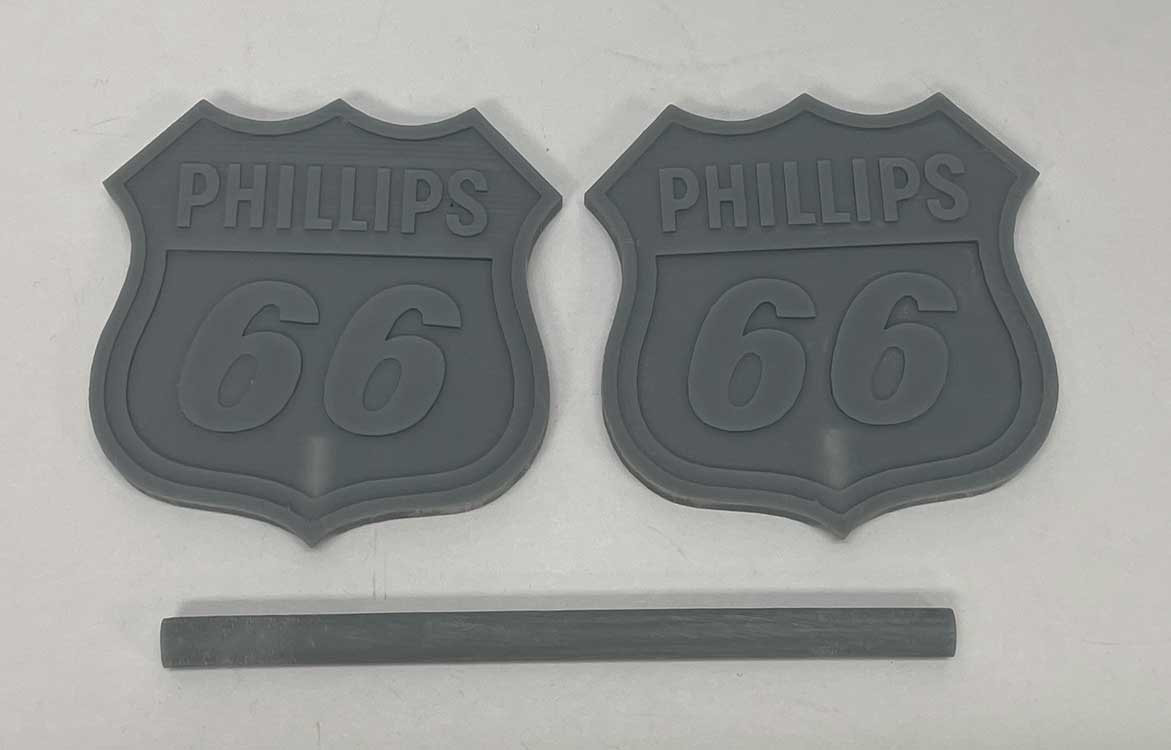 Phoenix 31649 Phillips 66 Gas Station Sign w/Pole -- Unpainted 3D Prin ...