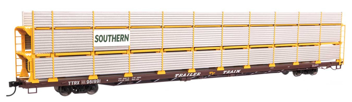 Walthers 8321 89' Flatcar w/Tri-Level Shielded Auto Rack - Ready to Ru ...