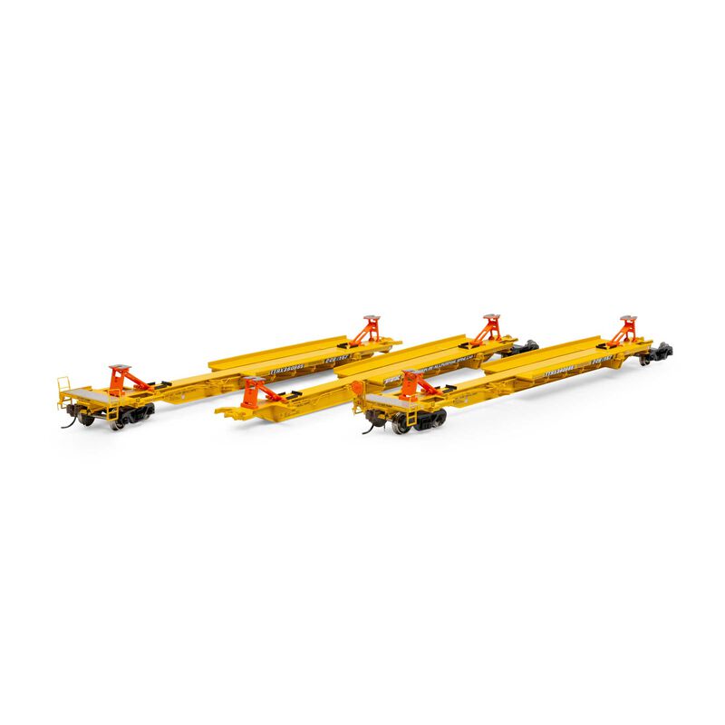 Athearn ATH15672 57' Trinity Spine Car 3 car set TTRX #360985 HO Scale ...