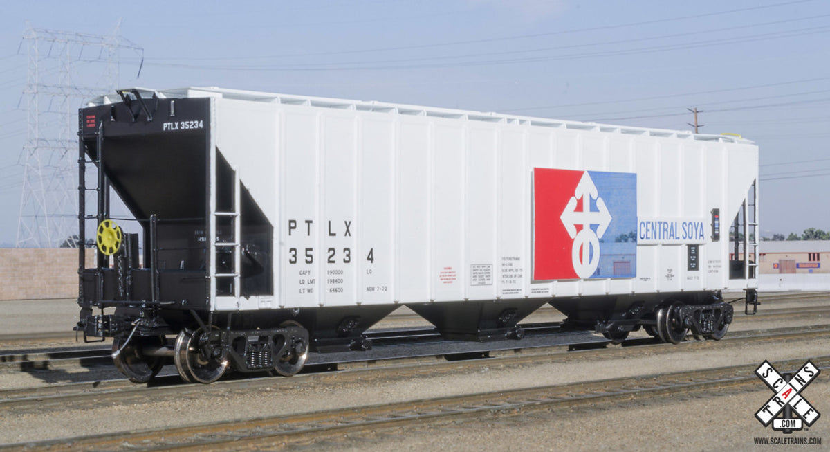 Scaletrains SXT32308 PS-2CD 4785cf Covered Hopper PTLX - Central Soya ...