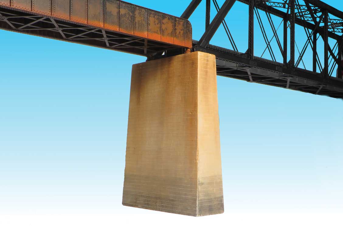 Monroe 557 Bridge Pier - Kit -- 42' Scale Tall, Fits Central Valley Th ...