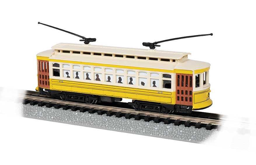 Bachmann 61088 Brill Trolley - Standard DC -- Lowell #4131 (yellow, cr ...
