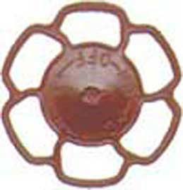 Kadee 2034 Champion Peacock Type Brake Wheels pkg(8) -- Red Oxide HO S ...