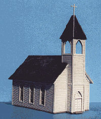 Blair Line 069 Church -- Kit - 3 x 1-7/8 x 4" 7.5 x 4.6 x 10cm N Scale ...