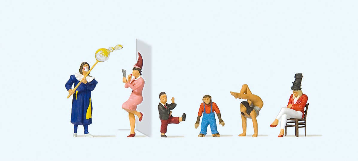 Preiser 20265 Circus Artists #1 -- pkg(6) HO Scale – YankeeDabbler