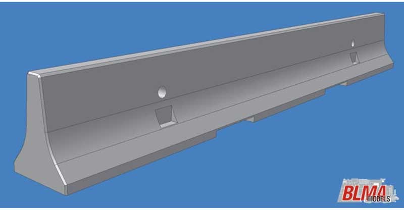 Atlas BLMA8107 Concrete K-Rail Barrier -- pkg(12) Z Scale – YankeeDabbler