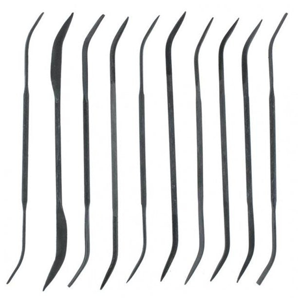 Vallejo T03003 Curved File Set Pack of 10 Riffer File Set 03003 - All ...