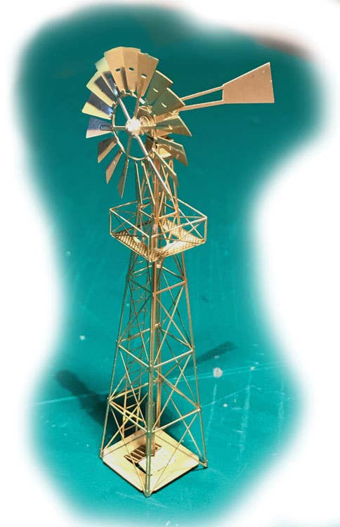 The N Scale Architech 96707 Etched-Brass Kit -- Wind Mill Water Pump ...