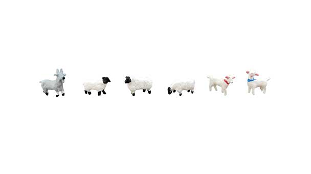 TomyTec Co LTD 328193 Farm Goats -- pkg(6) N Scale – YankeeDabbler