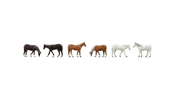 TomyTec Co LTD 328162 Farm Horses -- pkg(6) N Scale – YankeeDabbler
