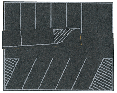 Busch 9713 Flexible Paved Parking Lot - Self-Adhesive -- Gray, White M ...