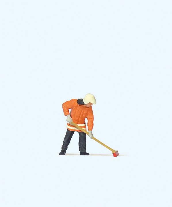 Preiser 28198 German Fireman Sweeping HO Scale – YankeeDabbler