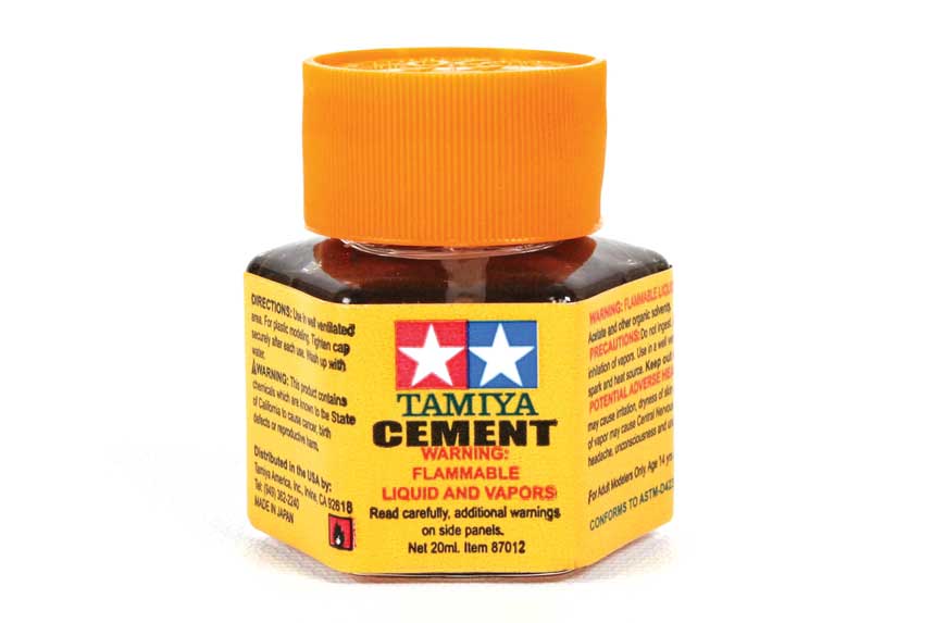 Tamiya 87012 Liquid Plastic Cement with Brush Cap -- 2/3oz 20mL ALL Sc ...