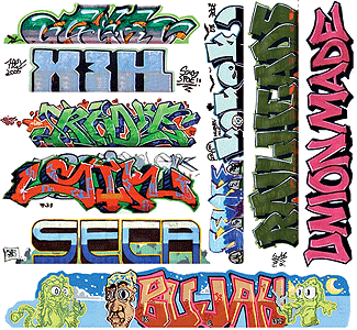 Blair Line 1260 Mega Set Modern "Tagger" Graffiti Decals -- #11 pkg(9 ...