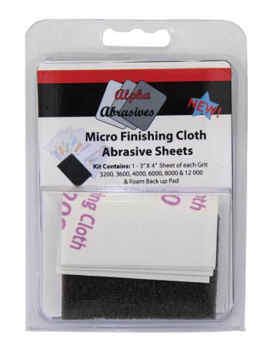 Profile 232-2050A Micro Finishing Cloth Abrasive 3 x 4" Sheets with Fo ...