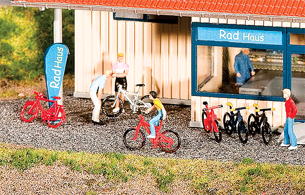 Faller 180445 Mountain Bikes -- 8 Red, 4 Black, 4 White HO Scale ...