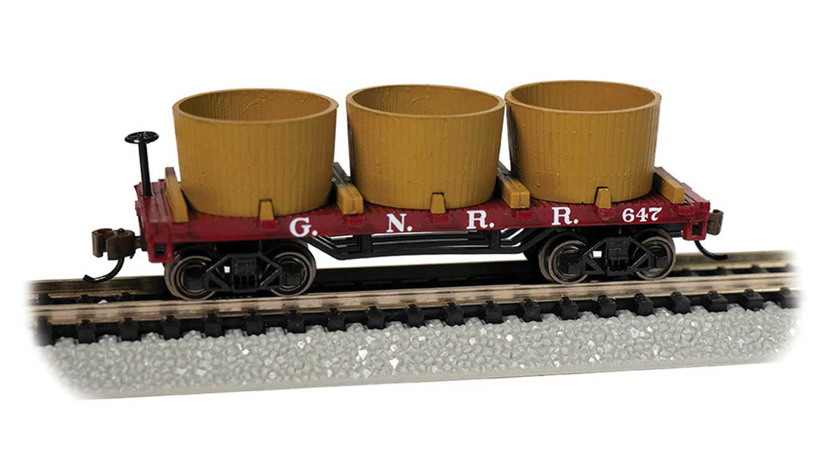 Bachmann 15555 Old-Time Wood Tank Car with 3 Tanks - Ready to Run -- G ...