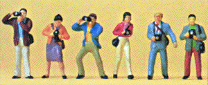 Preiser 89 Photographers -- pkg(6) HO Scale – YankeeDabbler