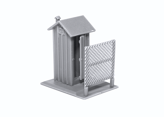 State Tool CMA-500 Railroad Privy/Outhouse - (Plastic Kit; C&O Design ...
