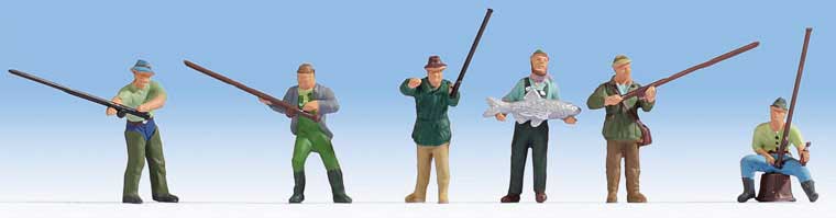 Noch 15892 Recreation & Sports -- Angler Fishermen pkg(6) HO Scale ...
