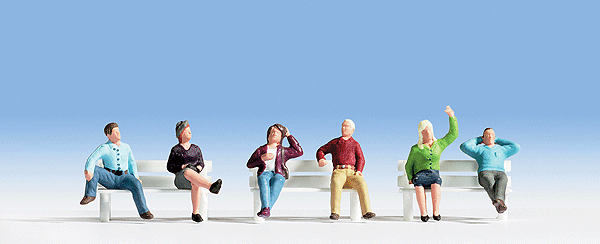 Noch 15540 Seated People -- Set #5 pkg(6) HO Scale – YankeeDabbler