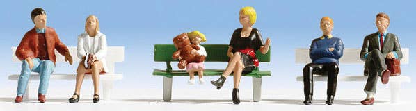 Noch 36530 Seated People -- Set #1 pkg(6) N Scale – YankeeDabbler