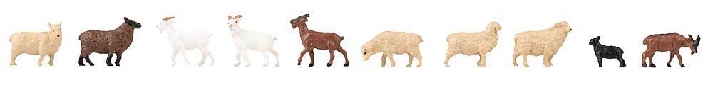 Faller 151921 Sheep and Goats -- 5 of Each HO Scale – YankeeDabbler