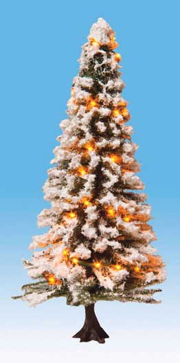 Noch 22130 Snow-Covered Christmas Tree with 30 LEDs -- 4-3/4" 12cm Tal ...